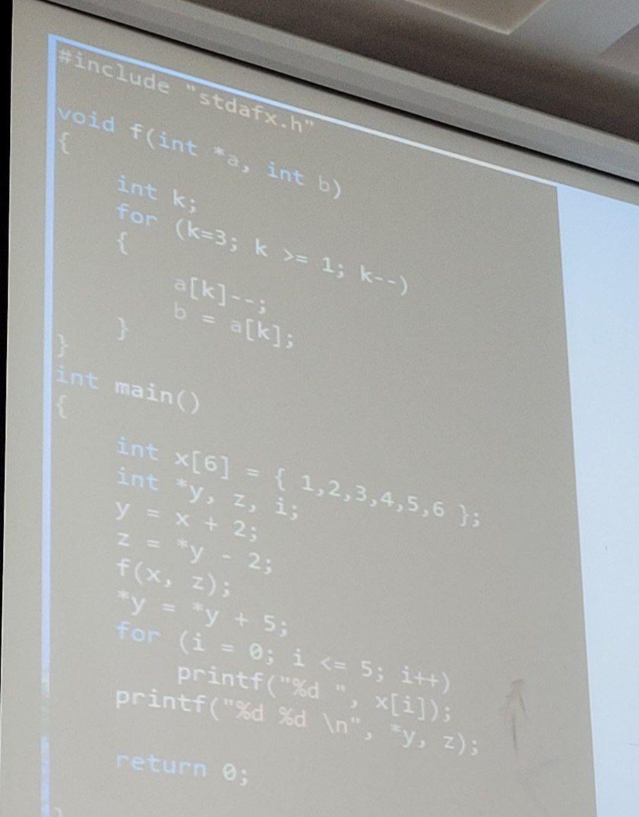 Solved #include "stdafx.h" void f(int *a, int b). int ki for | Chegg.com