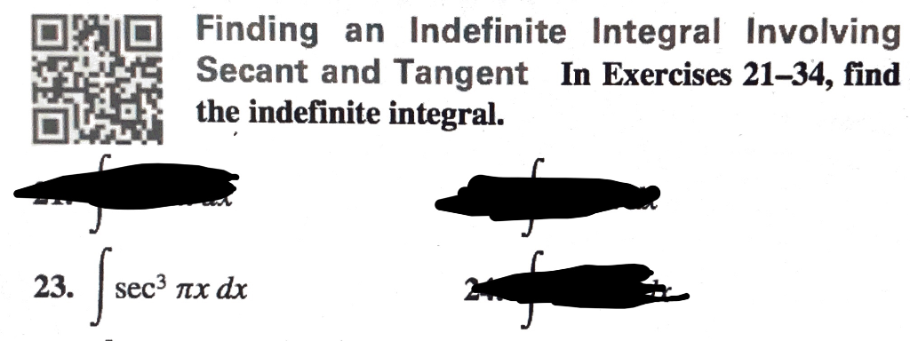 Solved 別回Finding an indefinite Integral involving Secant and | Chegg.com