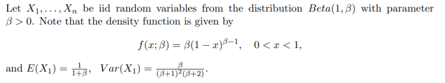 Solved Let X1, ..., Xn be iid random variables from the | Chegg.com