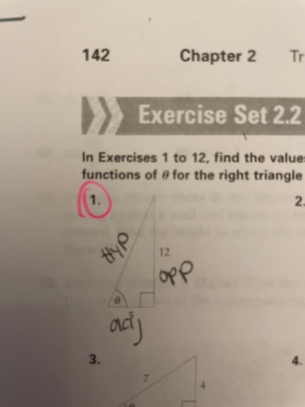 Solved find the values of the six trigonometric functions of | Chegg.com