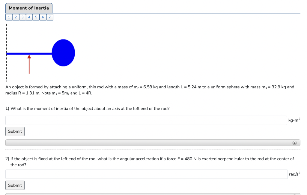 Solved An object is formed by attaching a uniform, thin rod | Chegg.com