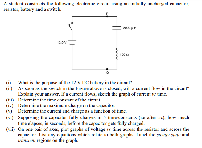 Solved A student constructs the following electronic circuit | Chegg.com