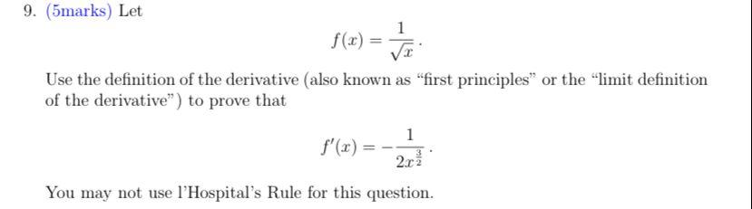 Solved Use the definition of the derivative (also known as | Chegg.com