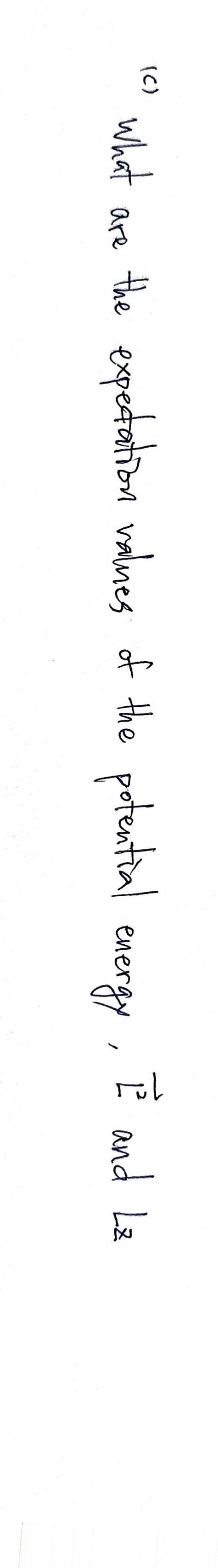 C What Are The Expectation Values Of The Potential
