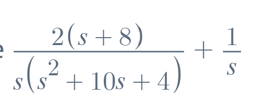 Solved s(s2+10s+4)2(s+8)+s1 | Chegg.com
