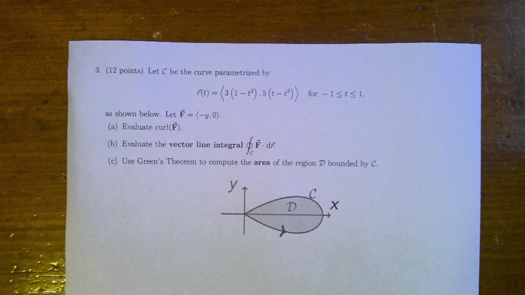 Solved 3. (12 points) Let C be the curve parametrized by | Chegg.com