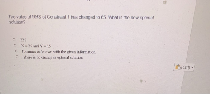 Solved A Part Of Excel Solver Solution Output For A Linear 0783