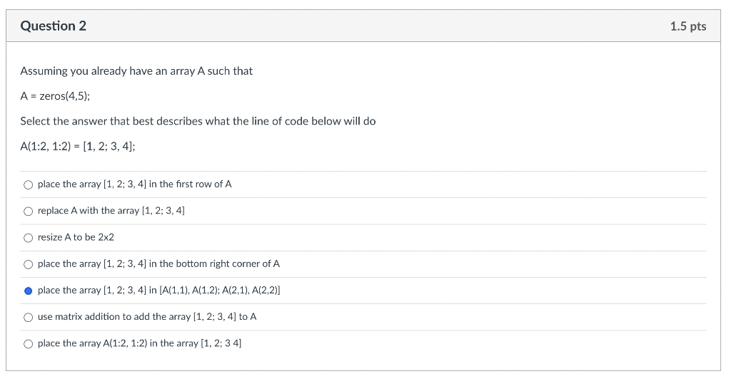 Solved Assuming you already have an array A such that | Chegg.com