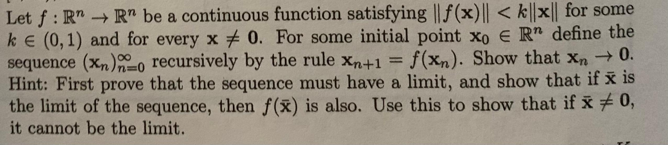 Solved Let F R → R™ Be A Continuous Function Satisfying