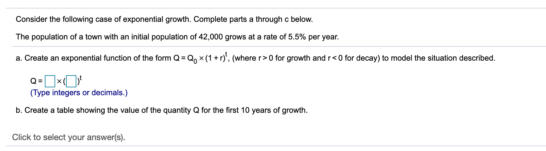 Solved Create a table showing the value of the quantity Q | Chegg.com