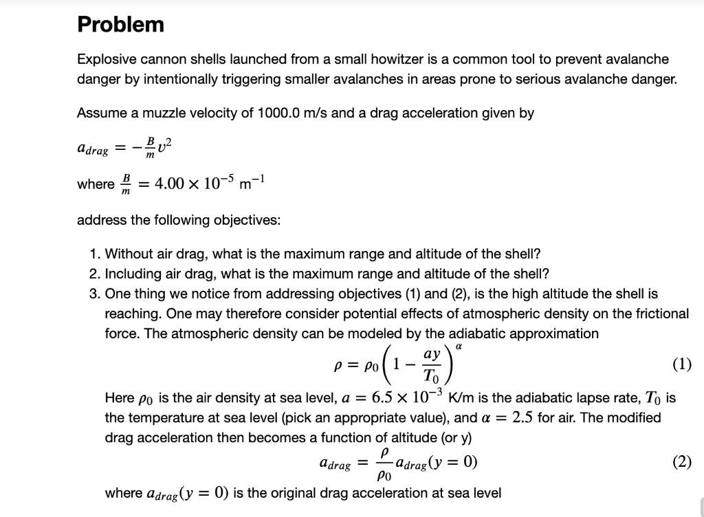 Solved Problem Explosive cannon shells launched from a small | Chegg.com