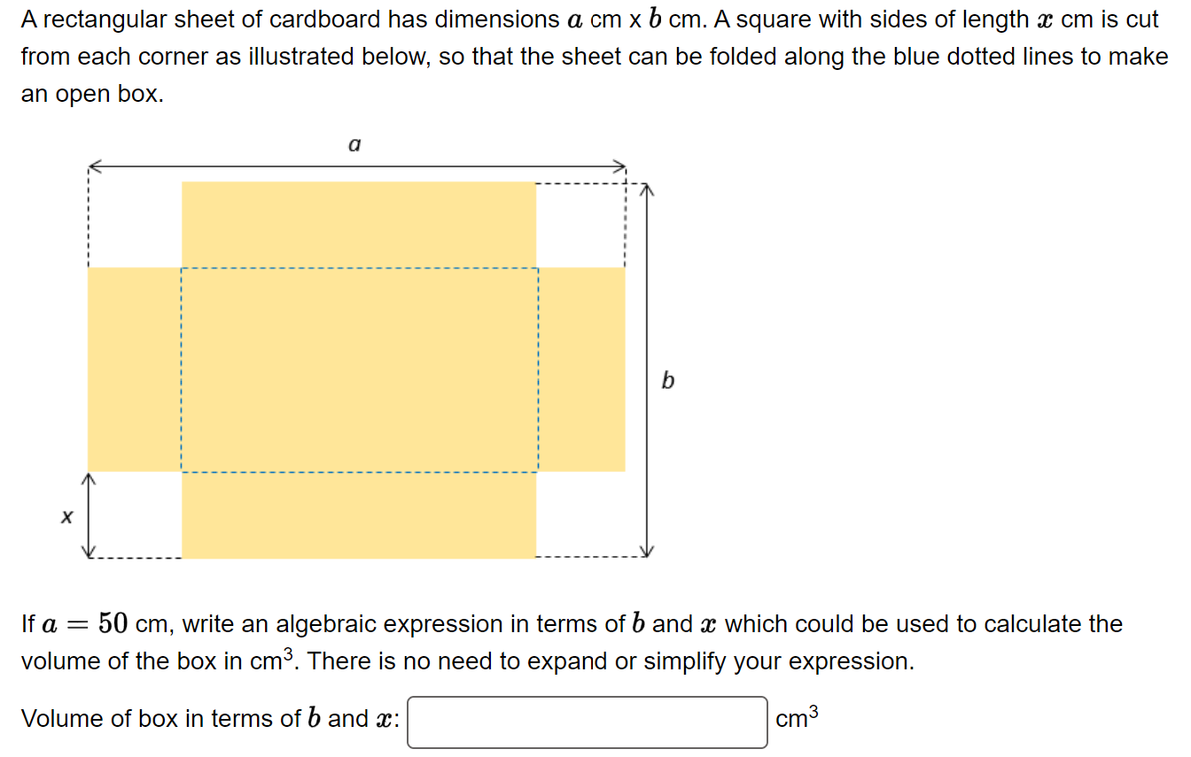Solved A rectangular sheet of cardboard has dimensions | Chegg.com