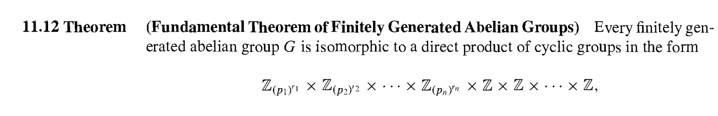Solved 11.12 Theorem (Fundamental Theorem of Finitely | Chegg.com