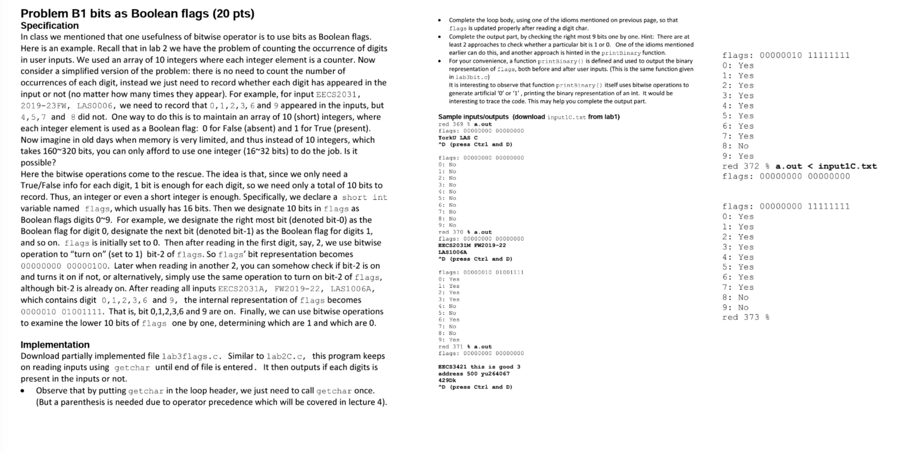 Solved Problem B1 bits As Boolean Flags 20