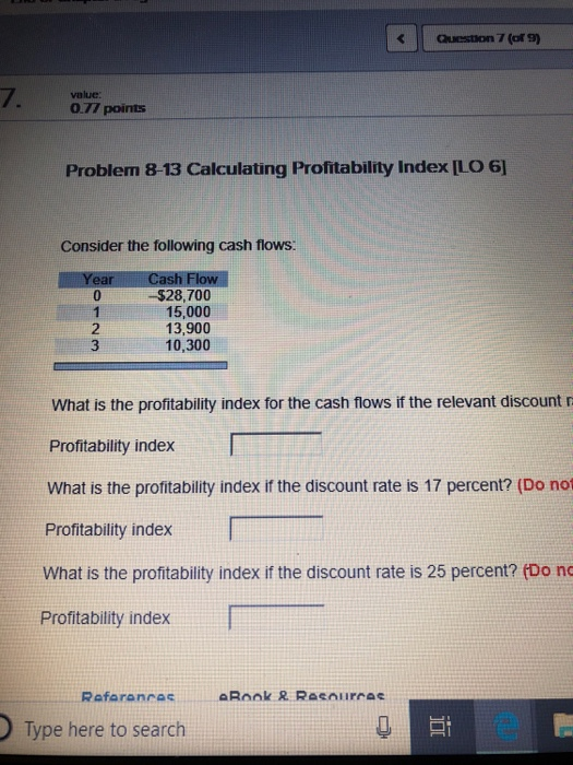 Solved Question 7 (or s) value 0.77 points Problem 8-13 | Chegg.com