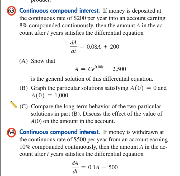 Solved 3 Continuous compound interest. If money is deposited | Chegg.com