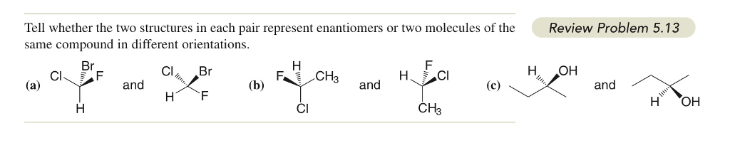 Solved tell whether the two structures in each pair | Chegg.com