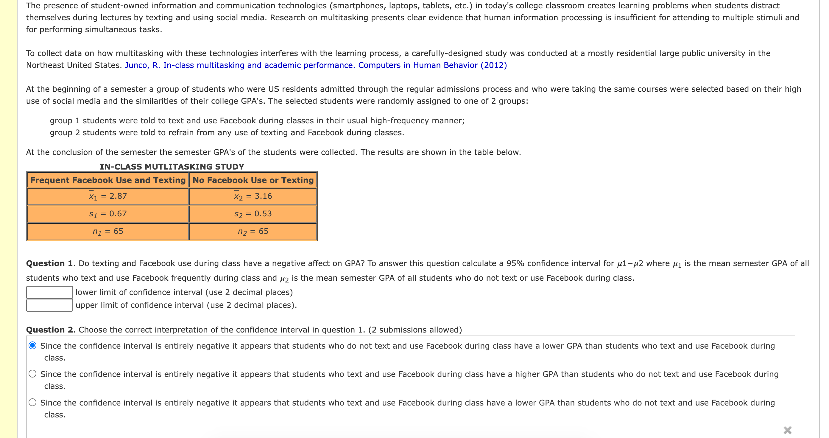 Solved For Performing Simultaneous Tasksnortheast United