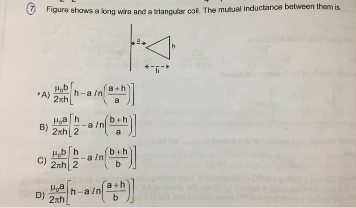 Solved ? Figure shows a long wire and a triangular coil. The | Chegg.com