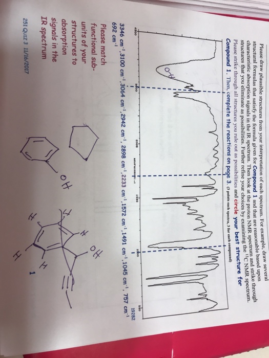 Solved Please draw plausible structures from your | Chegg.com