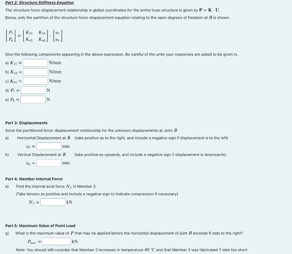 Solved Question 1 Stiffness Analysis Of Truss 30 Marks Chegg