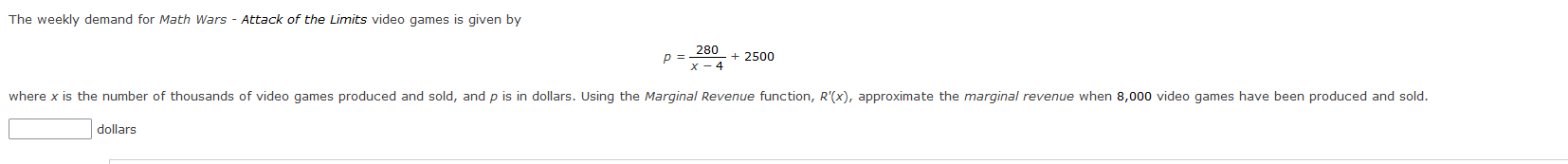 Solved The weekly demand for Math Wars - Attack of the | Chegg.com
