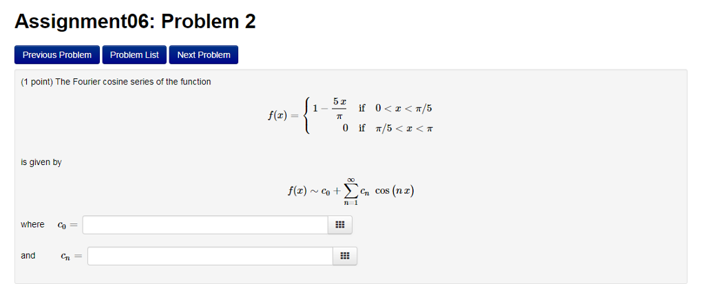 Solved Assignment06: Problem 2 Previous Problem Problem List | Chegg.com