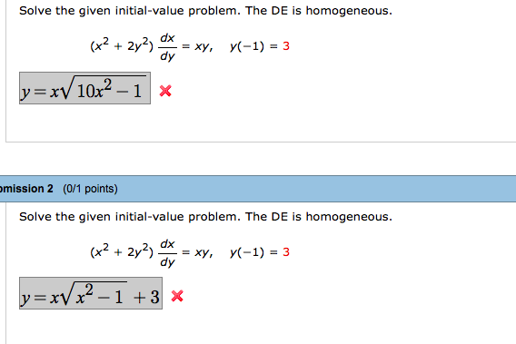 Solved Solve the given initial-value problem. The DE is | Chegg.com