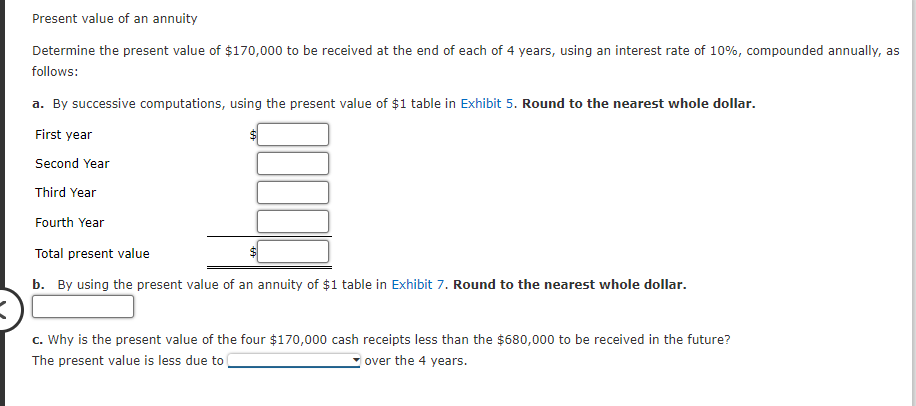 Solved Present value of an annuityDetermine the present | Chegg.com