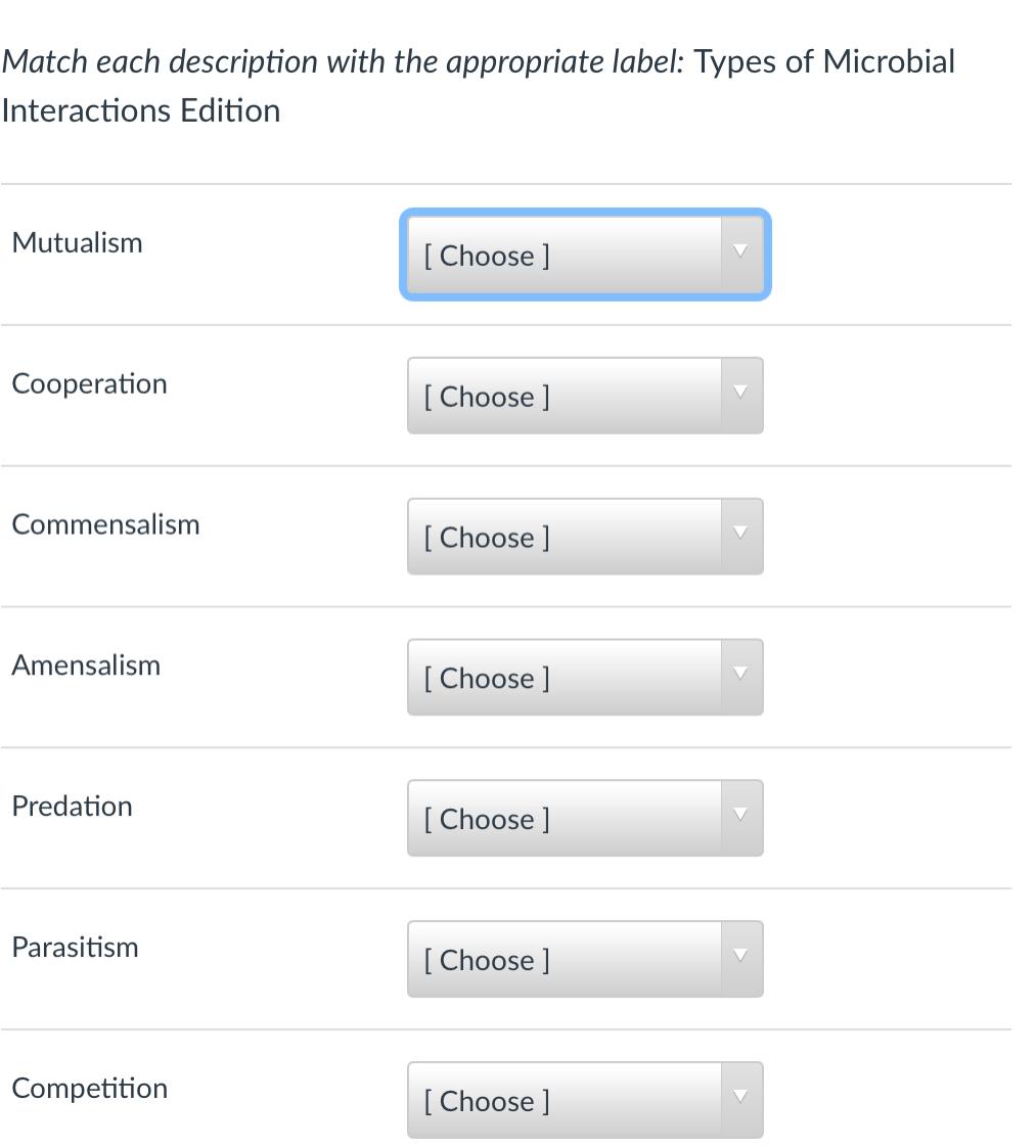 Solved Match each description with the appropriate label: | Chegg.com