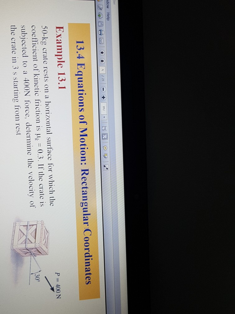 Solved der dow Help 13.4 Equations of Motion: Rectangular | Chegg.com