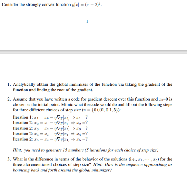 Solved Consider The Strongly Convex Function Y X X−22 1 