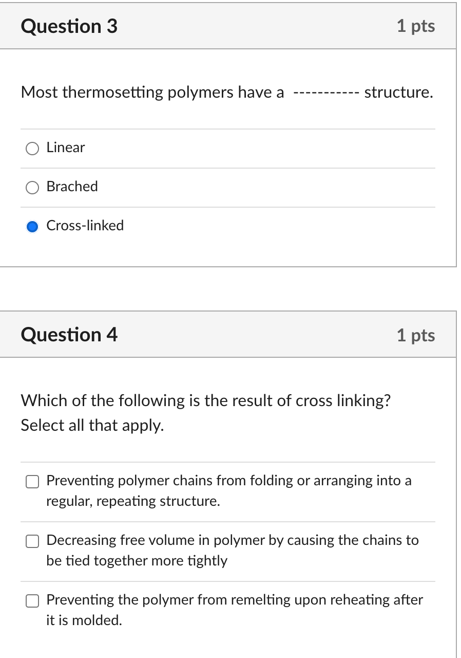 Solved please answer these question Crystalline polymers | Chegg.com