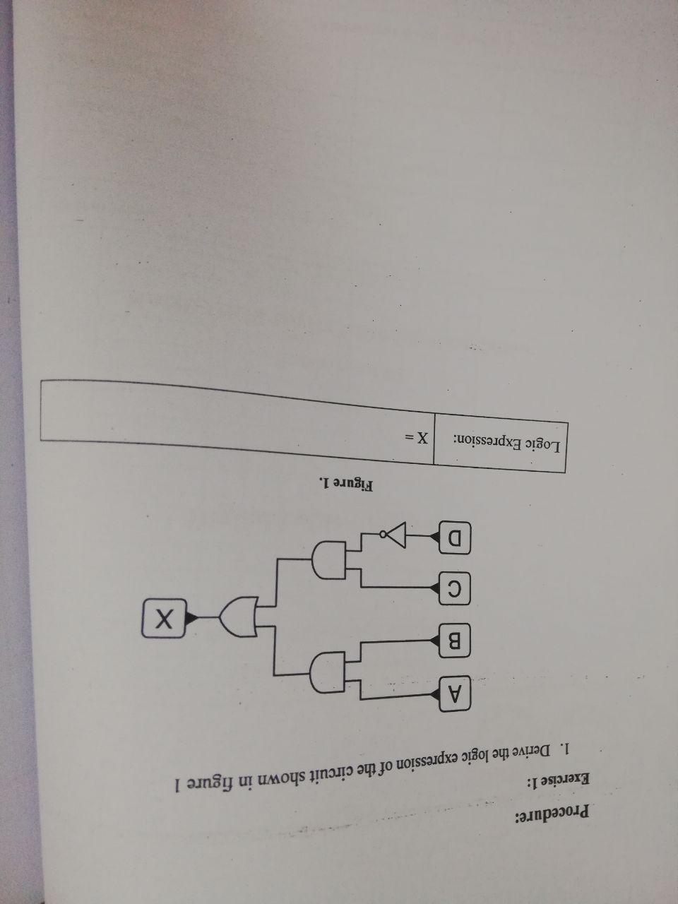 Solved Procedure: 1. Derive the logic expression of the | Chegg.com