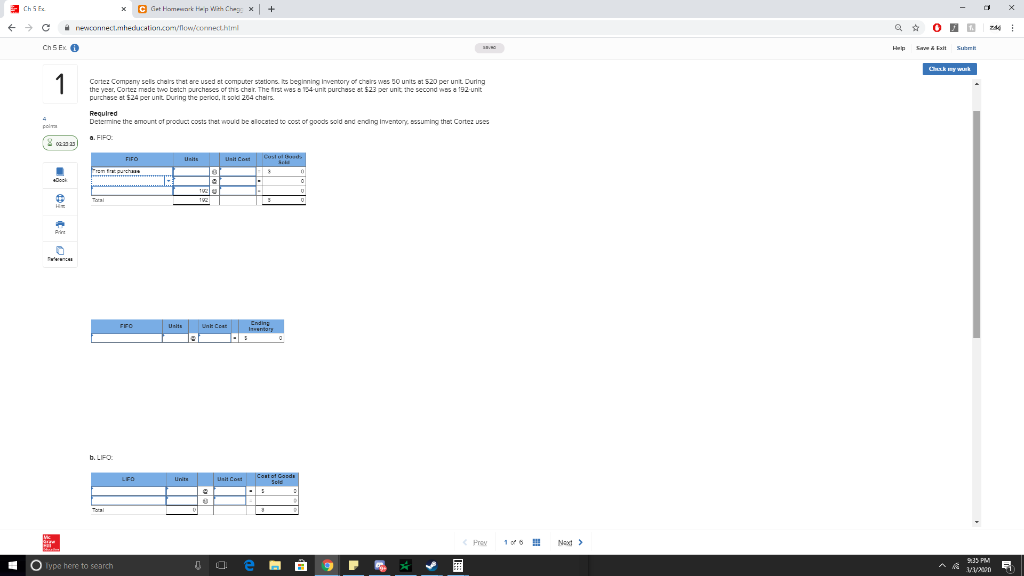 Solved Exercise 5-3A Allocating product cost between cost of | Chegg.com