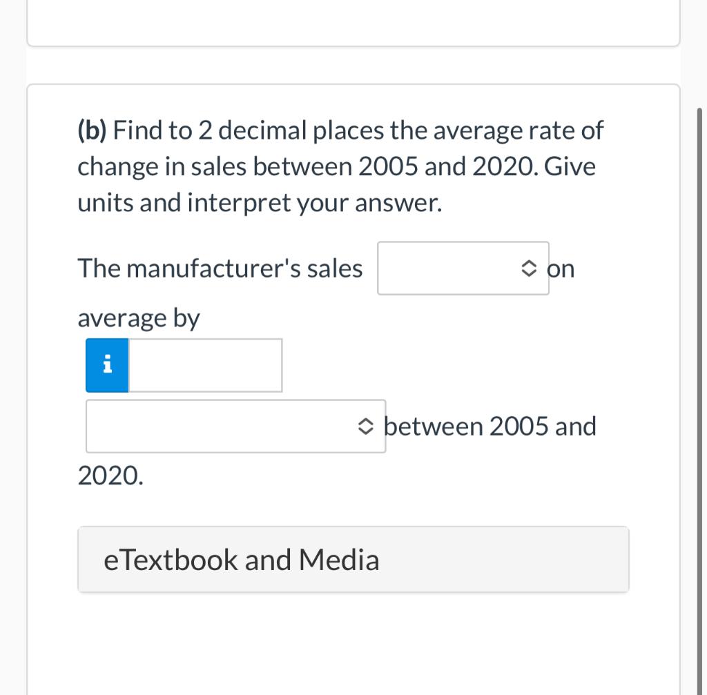 Solved The following table gives the sales, S, in billions | Chegg.com