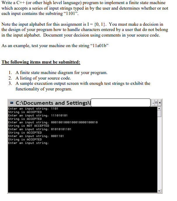 Solved Write a CH (or other high level language) program to | Chegg.com