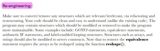 Re-engineering and refactor the fortran 90 code to | Chegg.com