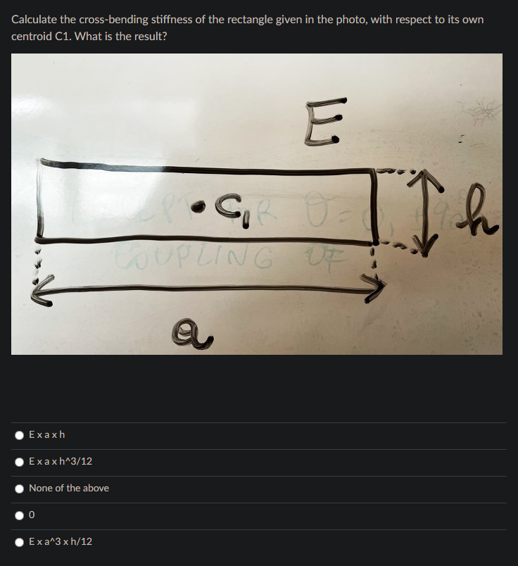 Solved Calculate the cross-bending stiffness of the | Chegg.com