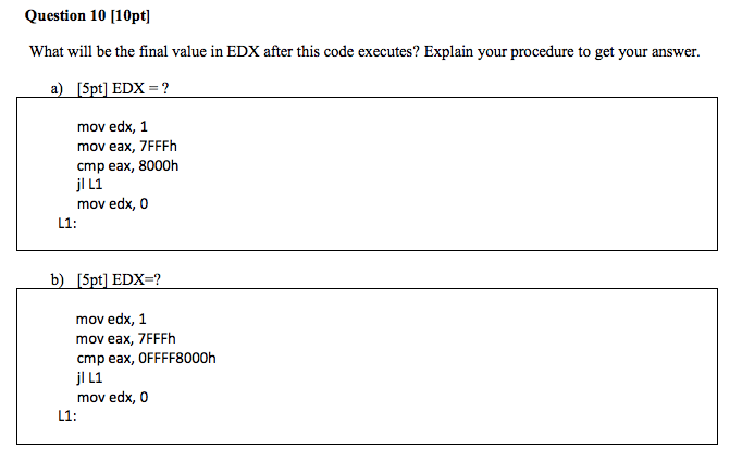 Solved Question 10 [10pt] What will be the final value in | Chegg.com