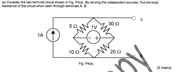 Solved (a) Consider the two-terminal circuit shown in Fig. | Chegg.com
