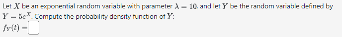 Solved Let x ﻿be an exponential random variable with | Chegg.com