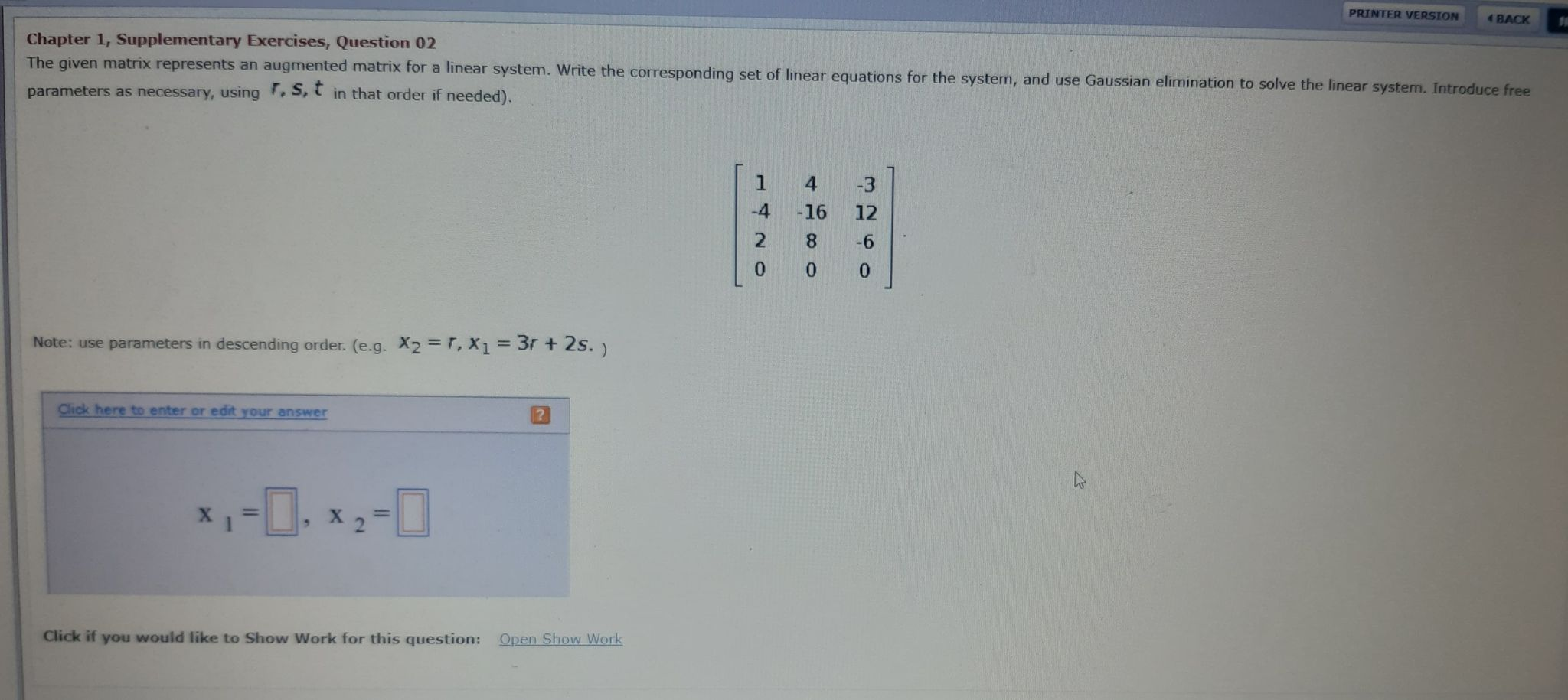 Solved Printer Version 4 Back Chapter 1 Supplementary 6712