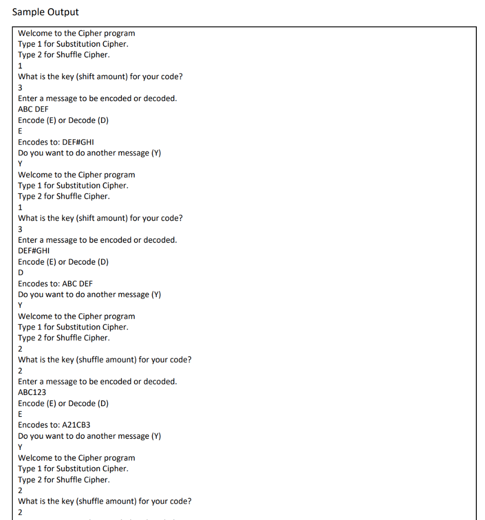 Solved Java Create An Interface Messageencoder That Has A