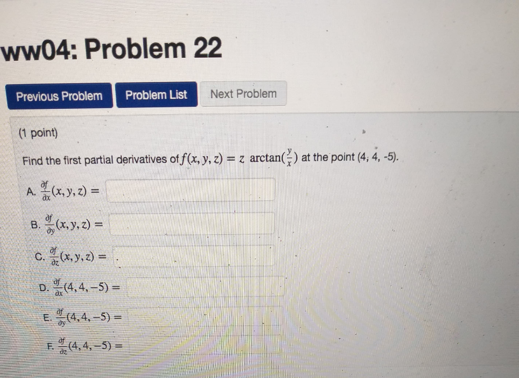 Solved Ww04 Problem 22 Previous Problem Problem List 1 4897