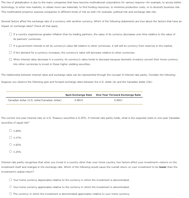 Solved The rise of globalization is due to the many | Chegg.com