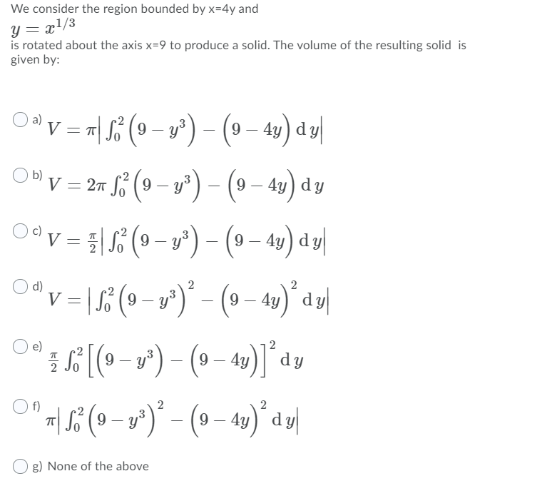 Solved Using the slicing method to find the area A of the | Chegg.com