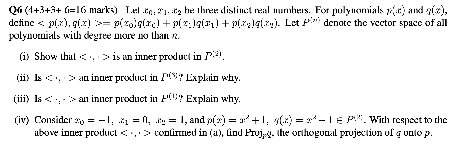 Solved Let x0, x1, x2 be three distinct real numbers. For | Chegg.com