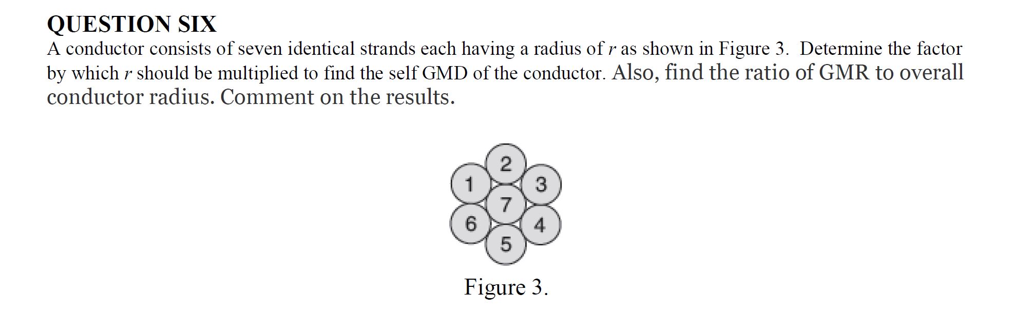 Solved QUESTION SIX A conductor consists of seven identical | Chegg.com