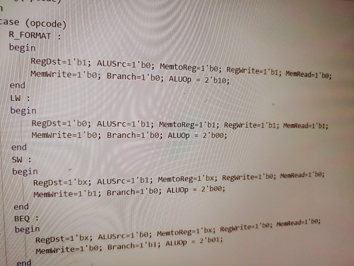 Solved implementing MIPS assembly operations with verilog. R | Chegg.com